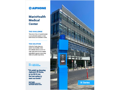 MarinHealth Medical Center - Case Study - Aiphone