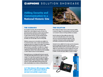 National Historic Site Solution Showcase - Aiphone